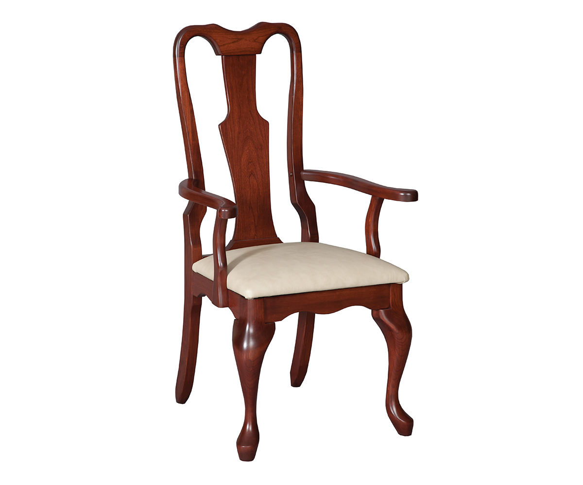 Evolution Queen Anne Arm Chair In Rich Auburn Finish Wood at Toby Mcintosh blog