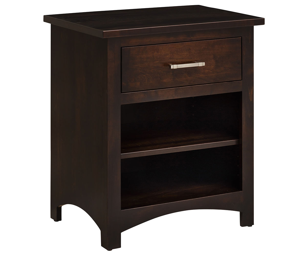Avondale 1 Drawer/Open Shelf Nightstand | Memory Lane Furniture